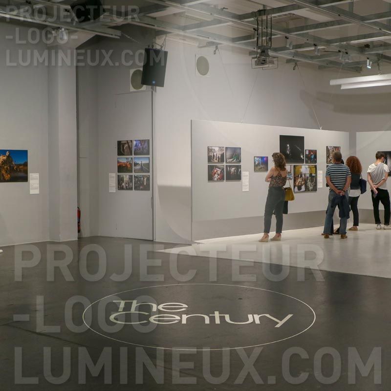 Rental projector illuminated logo for interior and exterior on building ...